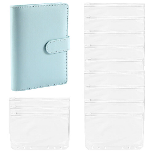 A6 Binder Planner Blue Notebook Binder and 12 Pieces 6 Hole Binder ...