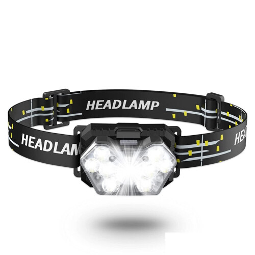 9 LED Headlight 2000 Lumens, Super Bright Headlight with Batteries, 5 ...