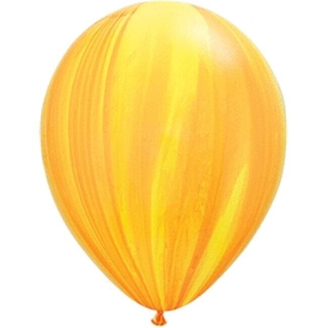 Mayflower Balloons 10512 11 Inch Yellow and Orange Agate Latex Pack Of ...