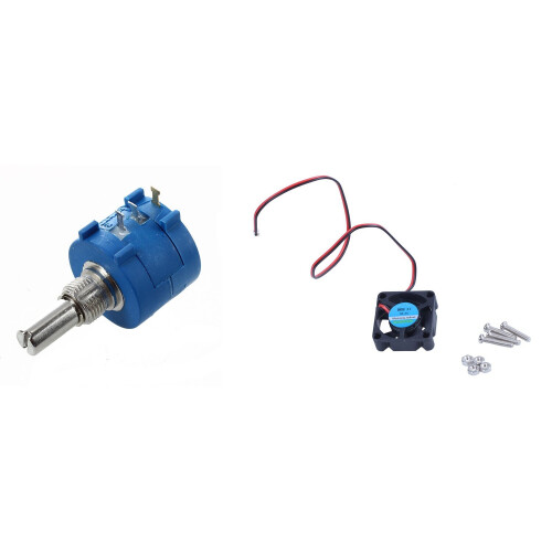 10K Ohm 10-Turn Wire Wound Precision Potentiometer & Active Cooling Fan ...