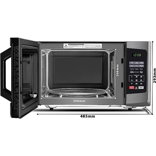 800w 23L Microwave Oven with Digital Display, Auto Defrost, One-Touch ...