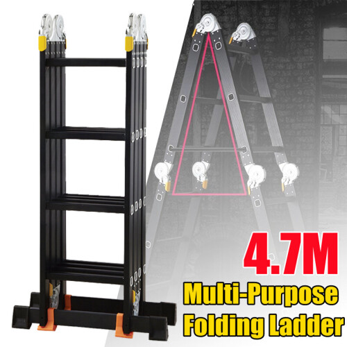 4.7M Aluminum Combination Folding Ladder 14 in 1 Folding Steps Ladders ...