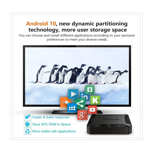 Android 10.0 TV BOX Android TV BOX 2GB RAM 16GB ROM H313 Quad-Core ...