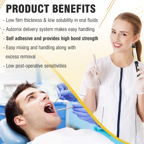 Fusion Ultra DC Self Cure Permanent Dental Cement for Crowns, Bridges ...