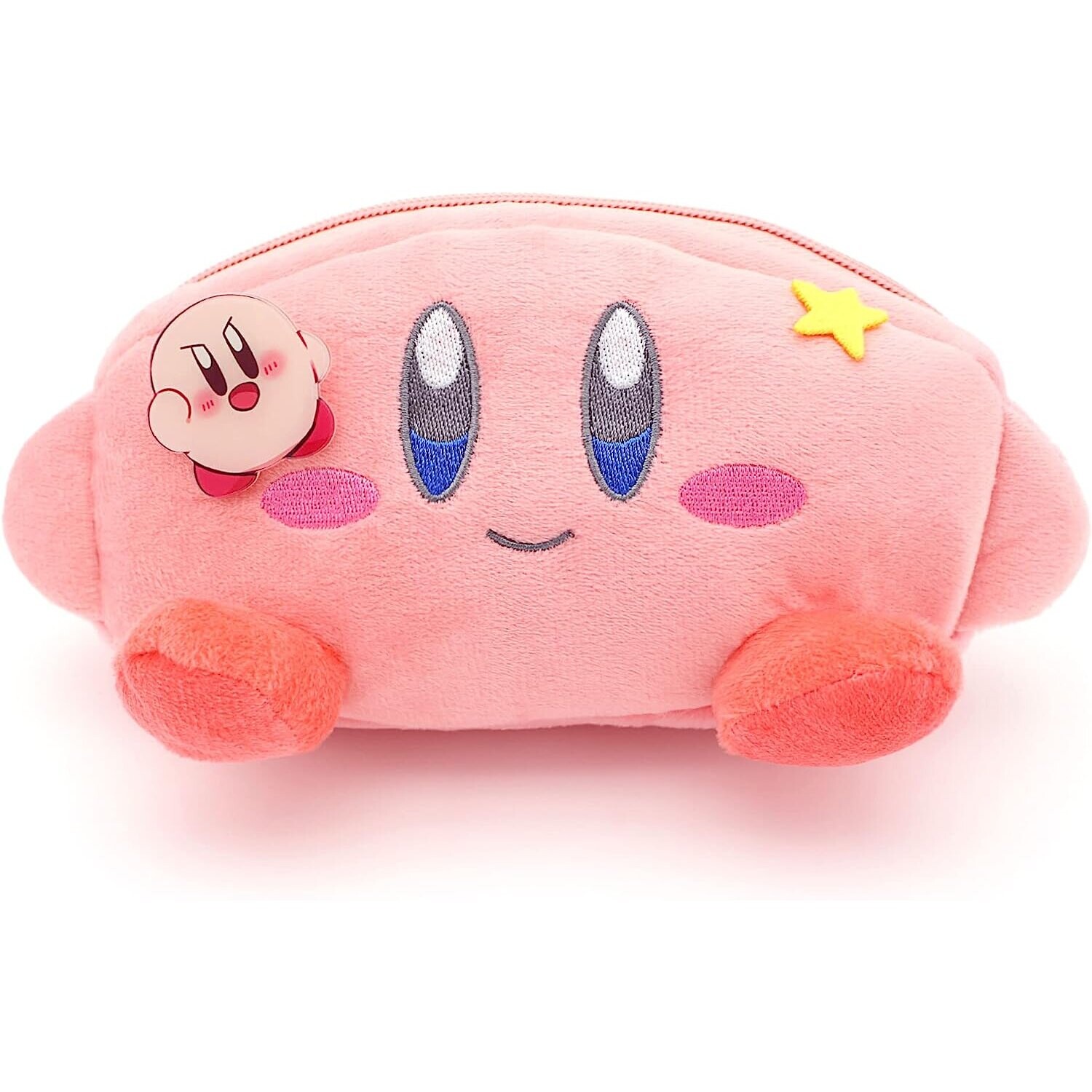 Cute Pink Pencil Case with Acrylic Badge, Kawaii Makeup Pouch, Japanese ...