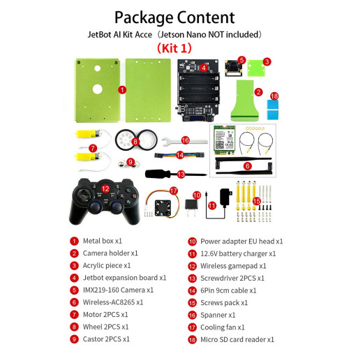 JetBot AI Kit AI Robot Based On NVIDIA Jetson Nano Facial Recognition Object Tracking Artificial ...