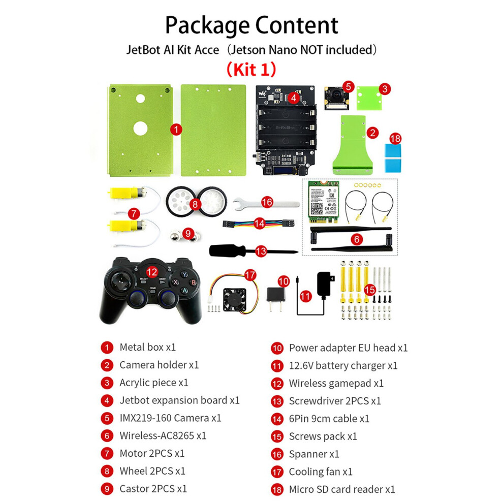 JetBot AI Kit AI Robot Based On NVIDIA Jetson Nano Facial Recognition ...