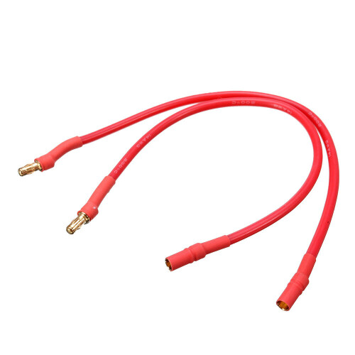 2Pcs 300mm 14AWG 3.5/4mm Banana Male to Female Plug Soft Silicone Cable ...