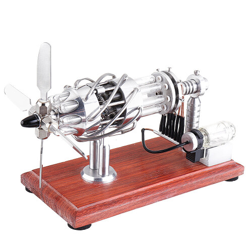 STARPOWER 16 Cylinder Quartz Tube External Combustion Hot Air Stirling ...