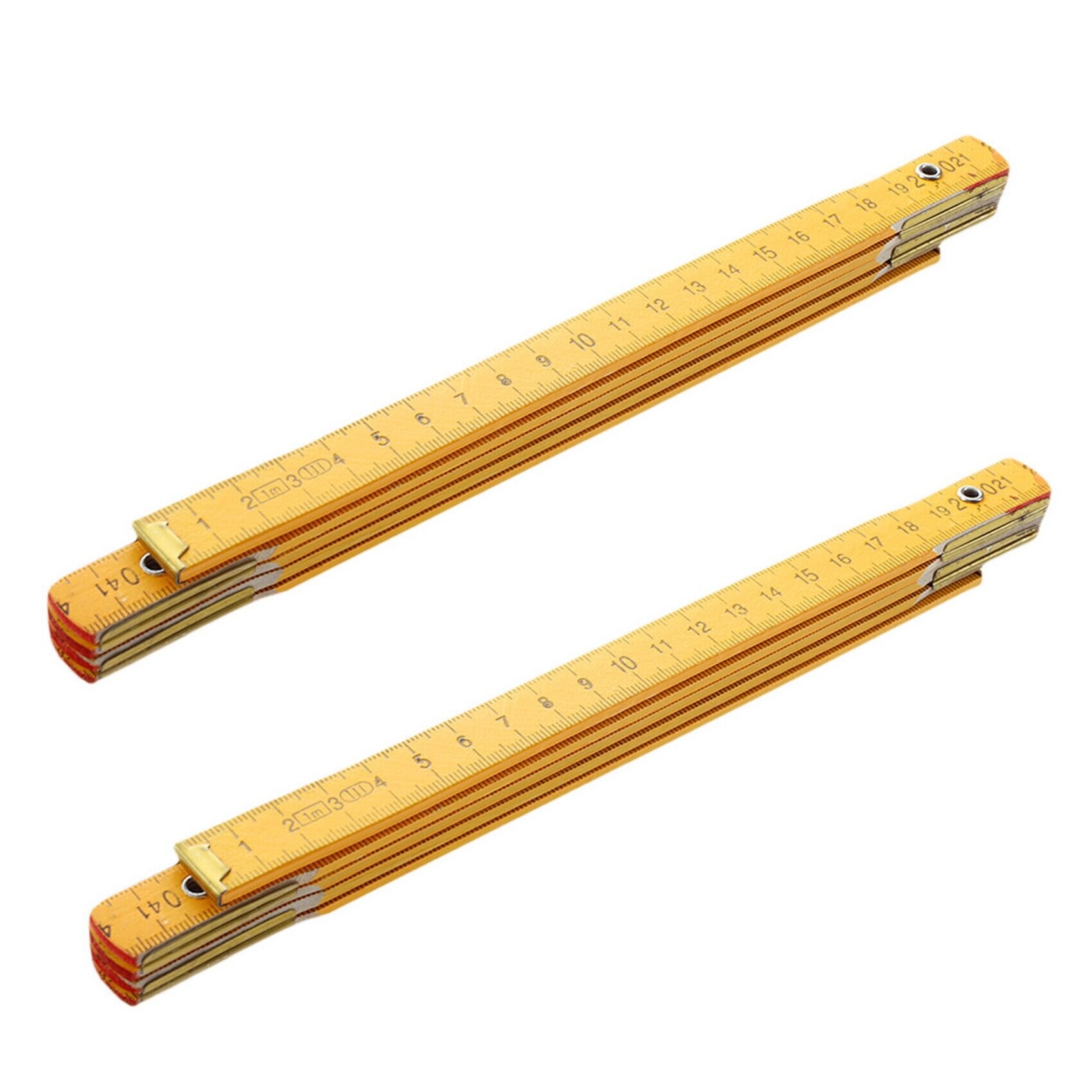 2X Portable Carpenter Wooden Folding Ruler 100cm/39Inch on OnBuy