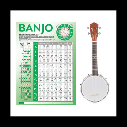 Banjo Chord Chart Cheat Sheet for Beginner,Banjo Practice Chords Scale ...