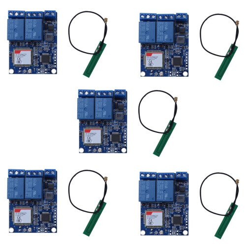 5X Sms Gsm Remote Control Switch Sim800C Stm32F103C8T6 2 Channel Relay ...