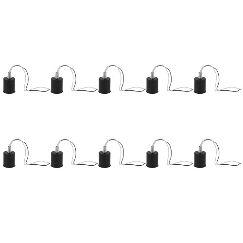 10X E27 Ceramic Screw Base Round LED Light Bulb Lamp Socket Holder ...