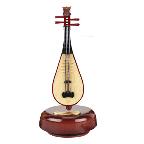 Chinese Lute Music Box Classical Wind Up Twirling Music Box Rotating ...