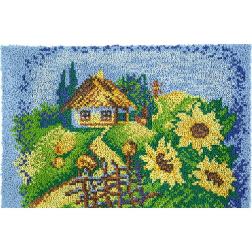 (81x61cm, Printed Canvas) Rug Making Latch Hooking Kit | Sunflower ...