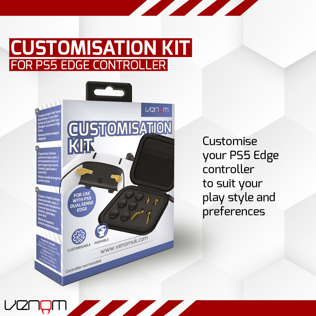 Venom Gold Customisation Kit for PS5 DualSense Edge Controller (PS5) on ...
