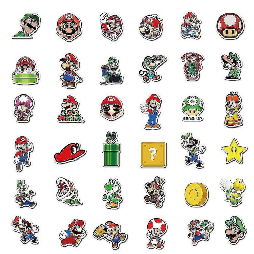 100pcs Super Mario Bros Stickers Pack Skateboard Luggage Laptop ...