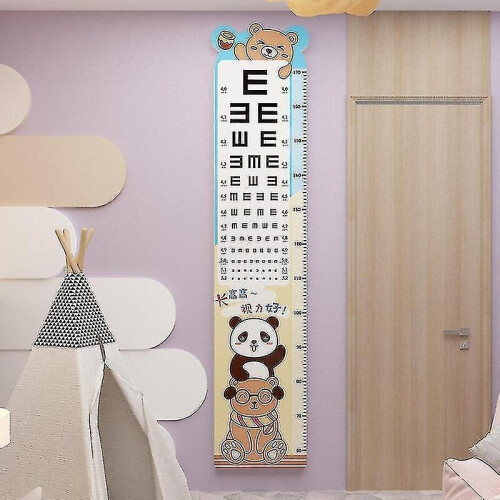 Cartoon Panda Eyesight Measure Chart Decorative Height Chart Self ...