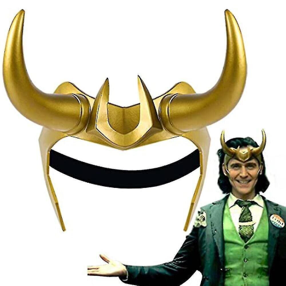 Thor Ragnarok Loki Crown With Horns Mask Helmet Cosplay Party Prop on OnBuy