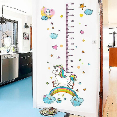 Cartoon Height Measure Wall Stickers Peel And Stick Height Chart ...