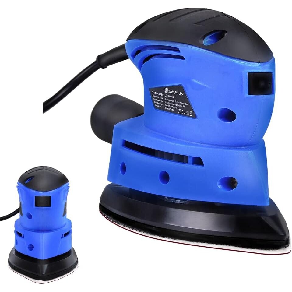 Detail Sander, 130W Electric Detail Mouse Sander Random Orbital Sander ...