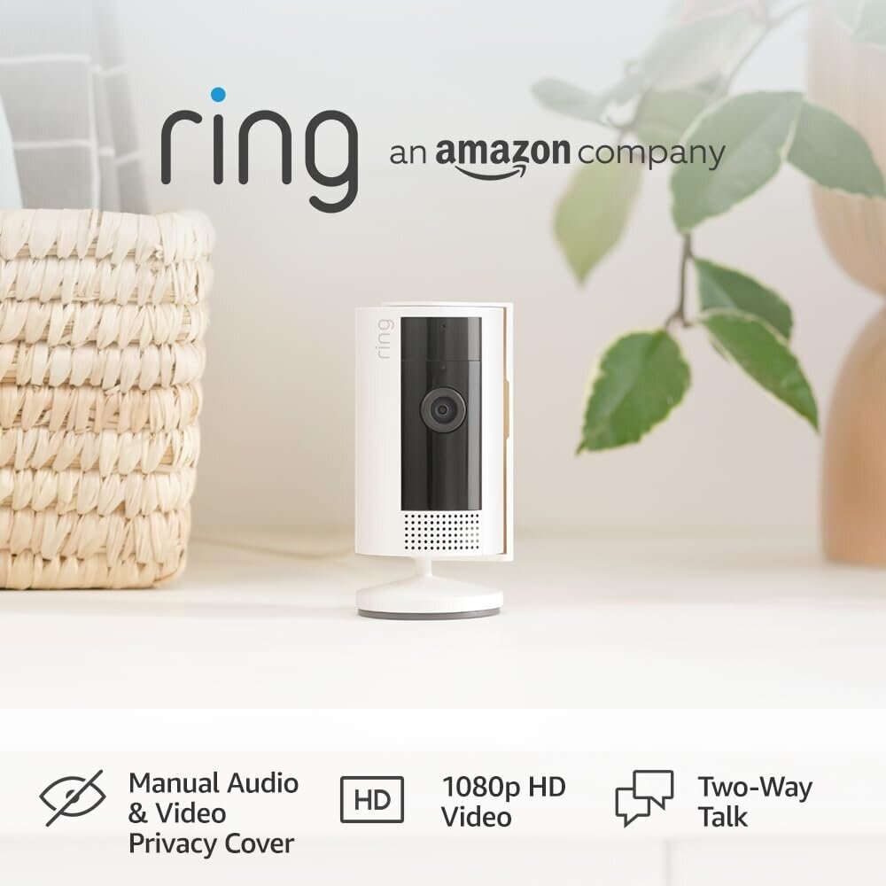 Ring Indoor Camera 2nd Gen Plug-in indoor Security Cam 1080p HD Video ...