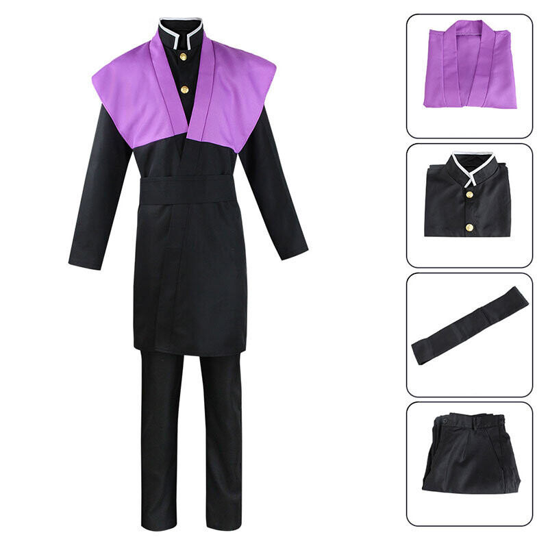 (S) Demon Slayer Corps Shinazugawa Genya Cosplay Costume Set Comiccon ...
