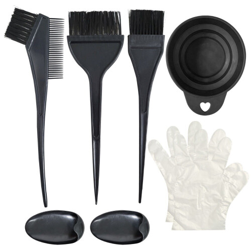 7PCS Hair Dye Kit | Colouring Bleaching Mixing Bowl and Brush Set Comb ...
