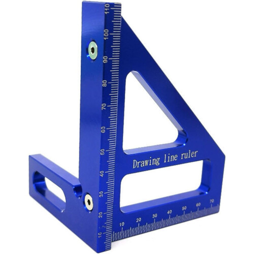 45 90 Degree Multi Angle Measuring Ruler - Triangle Scriber Square ...