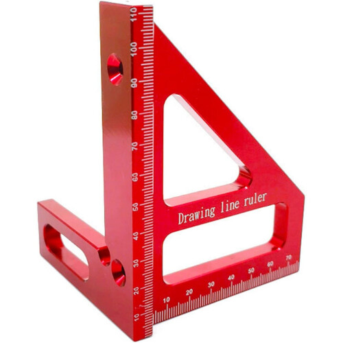 3D Multi Angle Measuring Ruler - 45 90 Degree Triangle Scriber Square ...