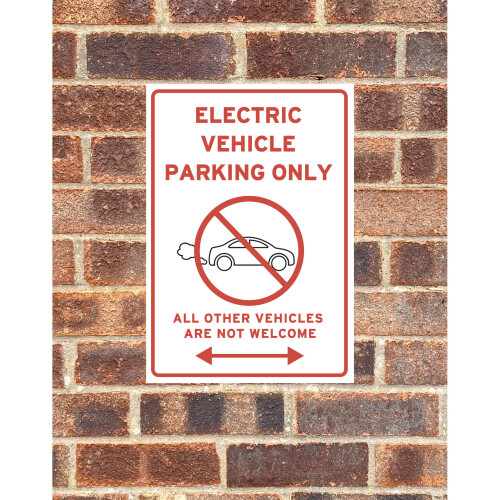 Electric Vehicle Parking Only All Other Vehicles Are Nt Welcome Red ...