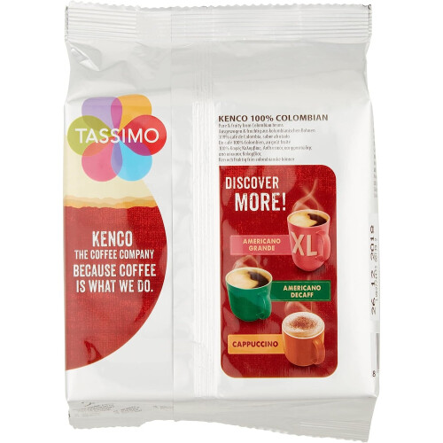 Tassimo Kenco Colombian Coffee Pods X16 (Pack of 5, Total 80 Drinks) on ...
