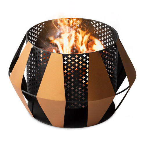 LIVIVO Sunburst Fire Pit Brazier with Mesh Inner Walls on OnBuy