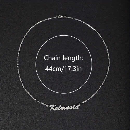 1pc Personalized Your Text Stainless Steel Pendant Necklace Custom Text ...