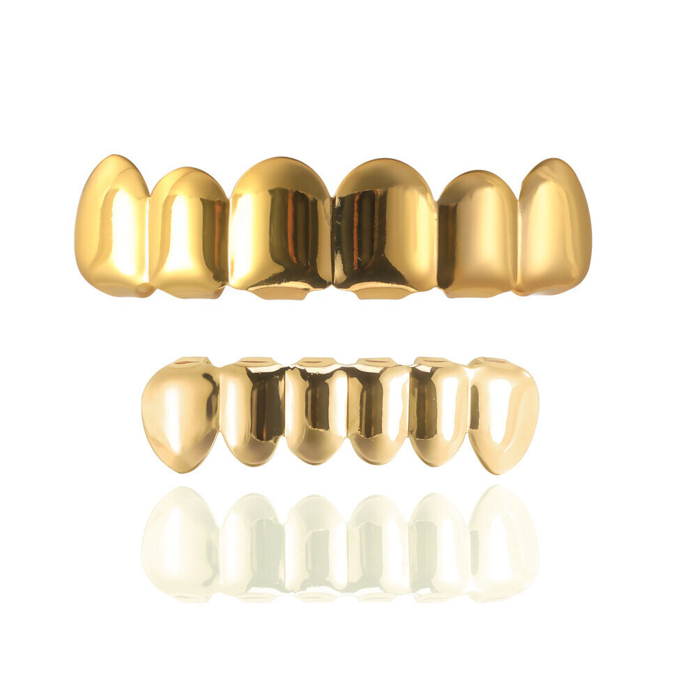 Unisex Teeth Grillz Set Grills Dental Top&Bottom Set Mouth Punk Teeth ...