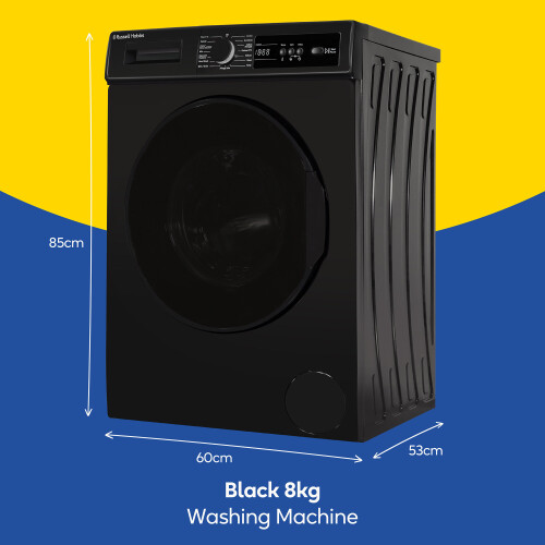 Russell Hobbs Washing Machine 8kg 1400rpm Black Freestanding RH814W111B ...