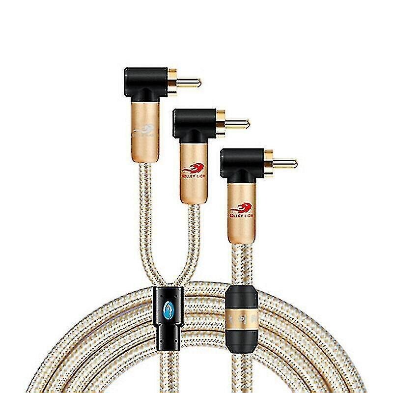 Hifi Rca To Dual Rca Male Shielded Audio Cable For Amplifier Subwoofer ...