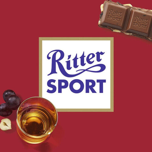 Ritter Sport Rum, Raisin & Hazelnuts Milk Chocolate 100g - Pack of 2 on ...