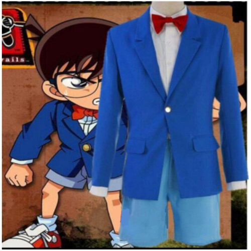 Detective Anime Conan Cosplay Costume Shinichi Kudou Edogawa Clothes ...