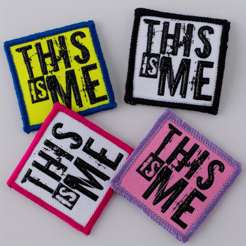 4PCS 3D Printing Letter Cloth Stickers For Childrens Clothing Sewable ...