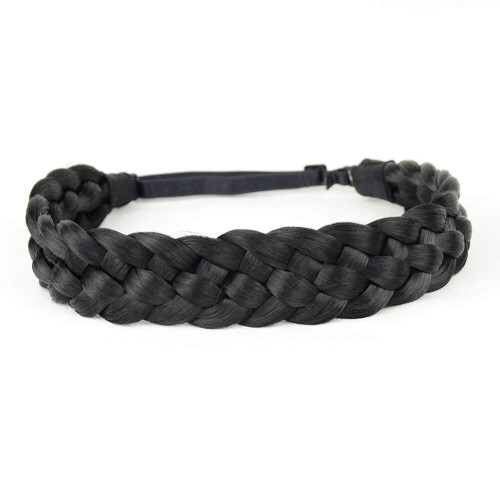 Women Hair Plaited Braided Headbands Synthetic Hairpieces Braid Wig