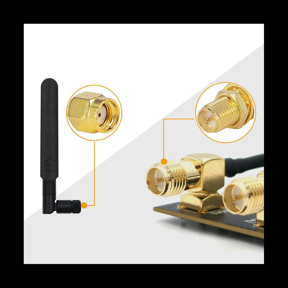 M.2(NGFF) Key B Adapter with Slot and 2XAntenna for 3G/4G/5G Module ...