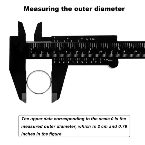 50 Pieces 150 mm Mini Plastic Caliper Vernier Caliper Double Scale ...
