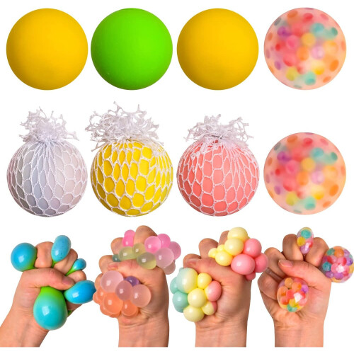 Squishy Stress Balls for Adults and Kids - 8 pk Color Changing Stress ...