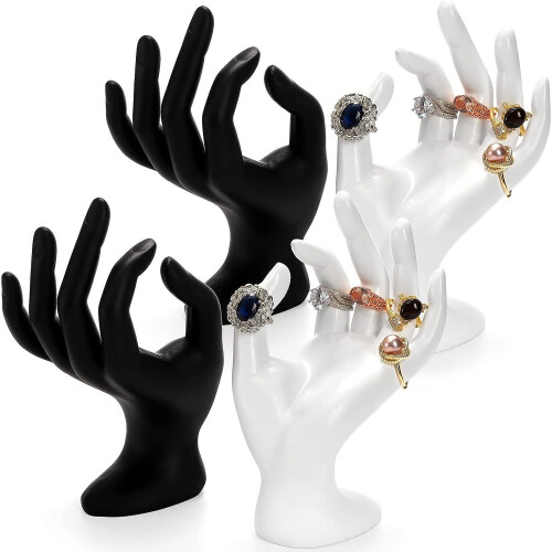 4 Pack Ring Hand Holder, Hand Jewelry Display Holder, Resin Bracelet ...
