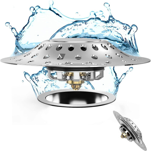Upgrade Universal Bathtub Plug & Drain Hair Catcher Anti Rust Anti ...