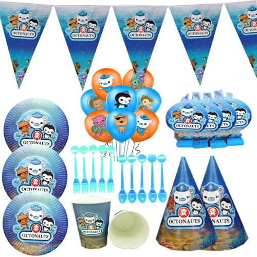 Octonauts Kids Birthday Party Supplies Decor Balloon Cup Plate Tableware Banner