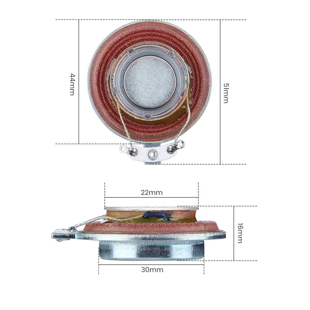 AIYIMA 2Pcs Audio Speakers Plane Vibration Speaker Resonance Mini Speaker 44mm 15W 4 ohms DIY ...