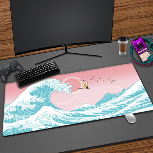 (a-EP111111 (3) 300x600x2mm) The Great Wave Off Pink Mouse Pad XXL ...