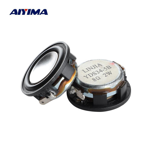 AIYIMA 2Pcs 34MM Mini Speaker Neodymium Magnetic Full Frequency Audio Speaker 8 Ohm 2W Aluminum ...